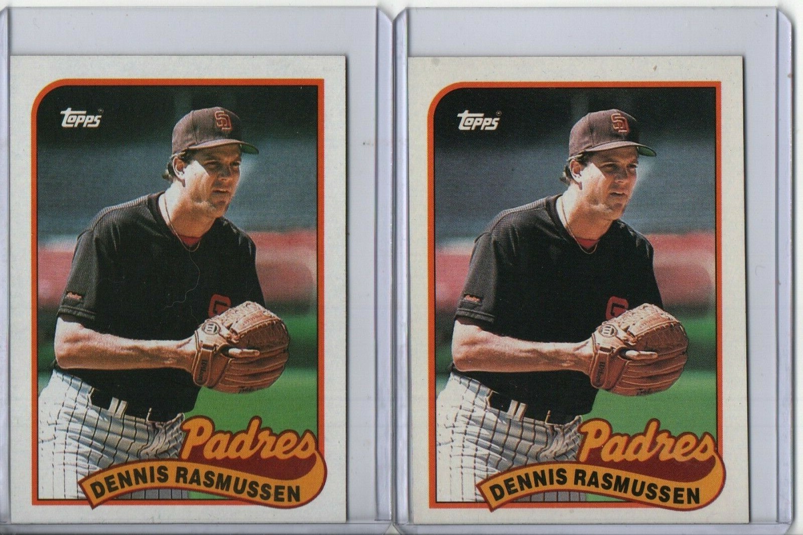 2 CARD LOT 1989 TOPPS #32 DENNIS RASMUSSEN SAN DIEGO PADRES FREE ...