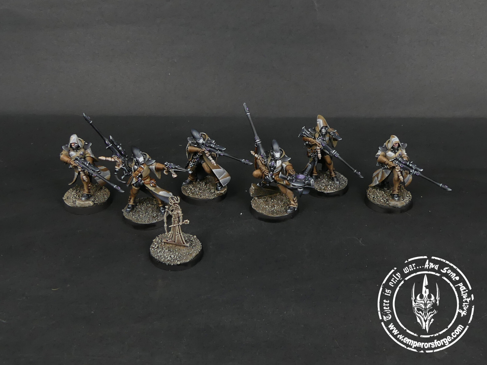 Rangers Painted Aeldari eldar Commission Warhammer 40k dark armor (5 ...