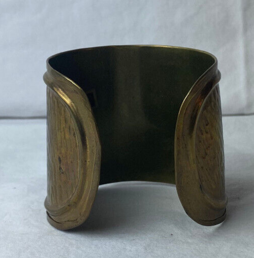Vintage Brass Floral Flower Cuff Made in India Simple Elegance | eBay