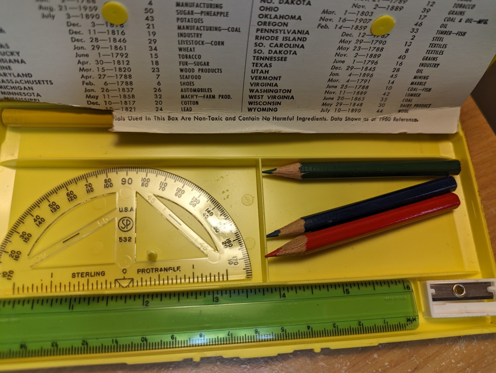 Vintage Geometry Set. 1960. Sterling. Made in USA. Selects States and ...