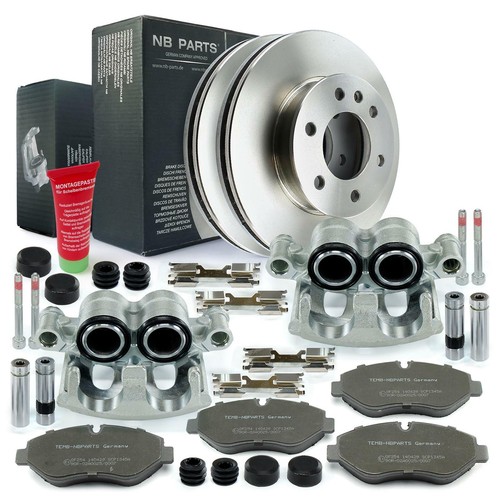 2X Brake Caliper Brake Discs Brake Pads Front For Mercedes-Benz ...