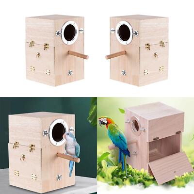 Parrot Breeding Box Parakeet Nesting Box Bird House Hatching for Canary ...