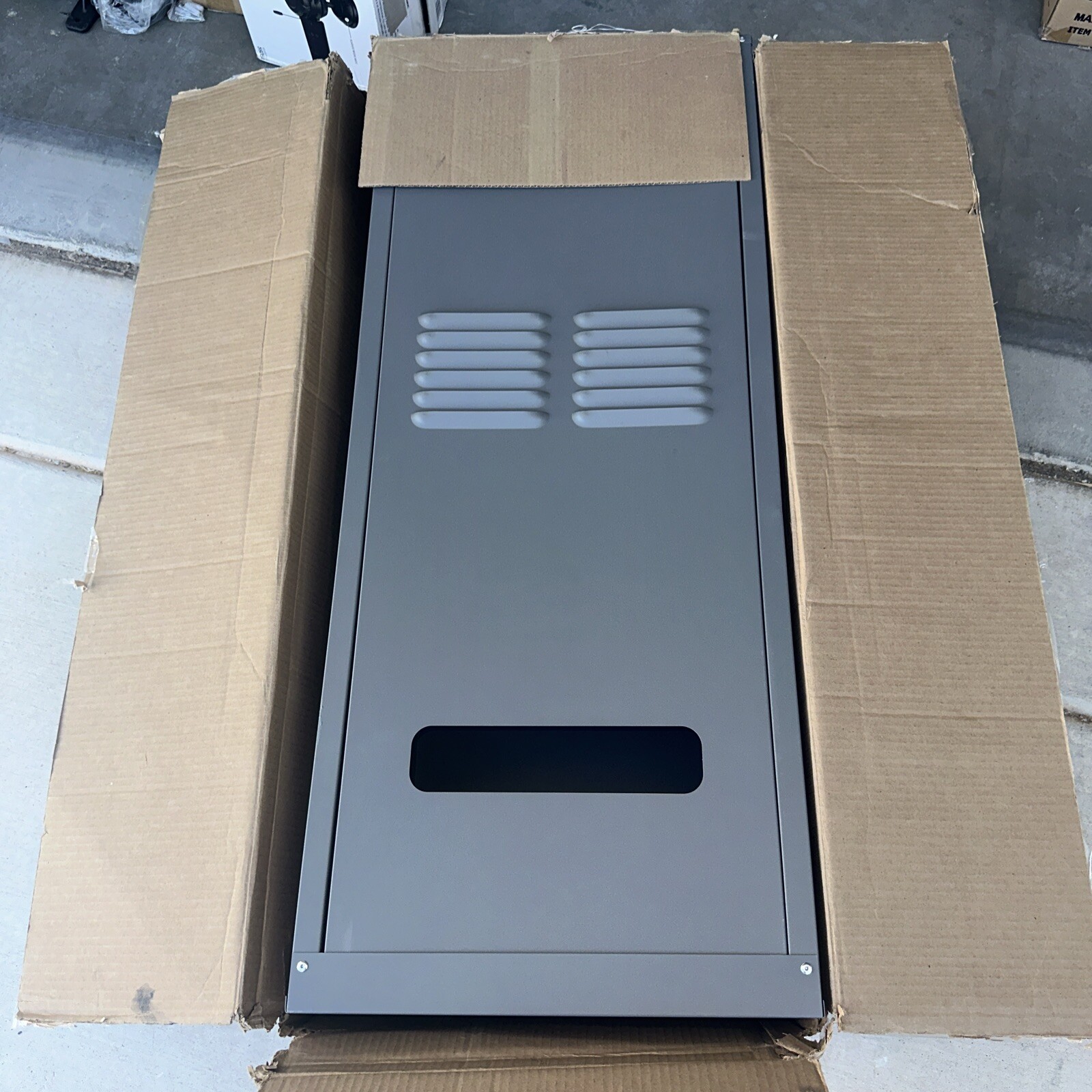 Rheem Recess Box Tankless Gas Water Heater Lockable Access Door 45.4 in ...