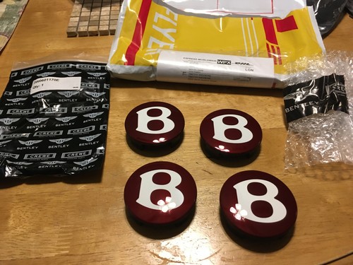 Bentley CONTINENTAL GT Flying Spur Red Wheel Center Cap 1 Pcs PN ...
