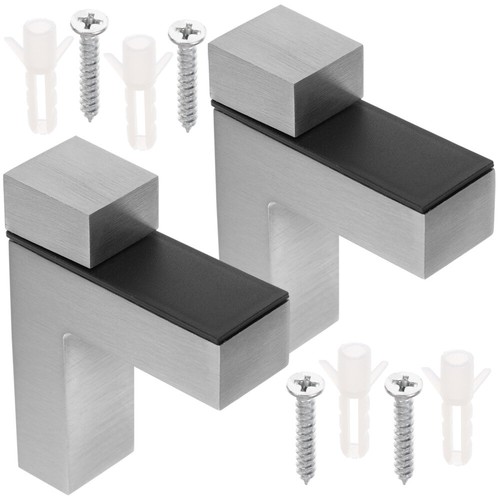 2Pcs Adjustable Glass Fixing Bracket Wall Mount for Display Cabinets | eBay