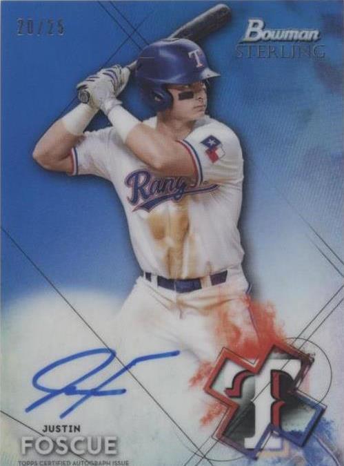 2021 Bowman Sterling - Prospect Autographs Justin Foscue #BSPA-JF Blue ...