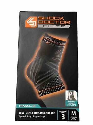 Shock Doctor Ultra Knit Ankle Brace W/Figure 6 Strap LEVEL 3 Size ...