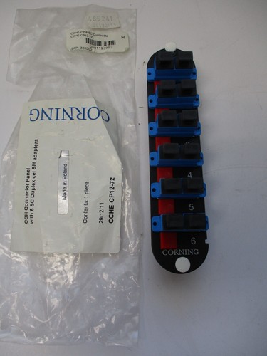 CORNING CCHE-CP12-72, CONNECTOR PANEL W/6 SC DUPLES CEL SM ADAPTERS | eBay