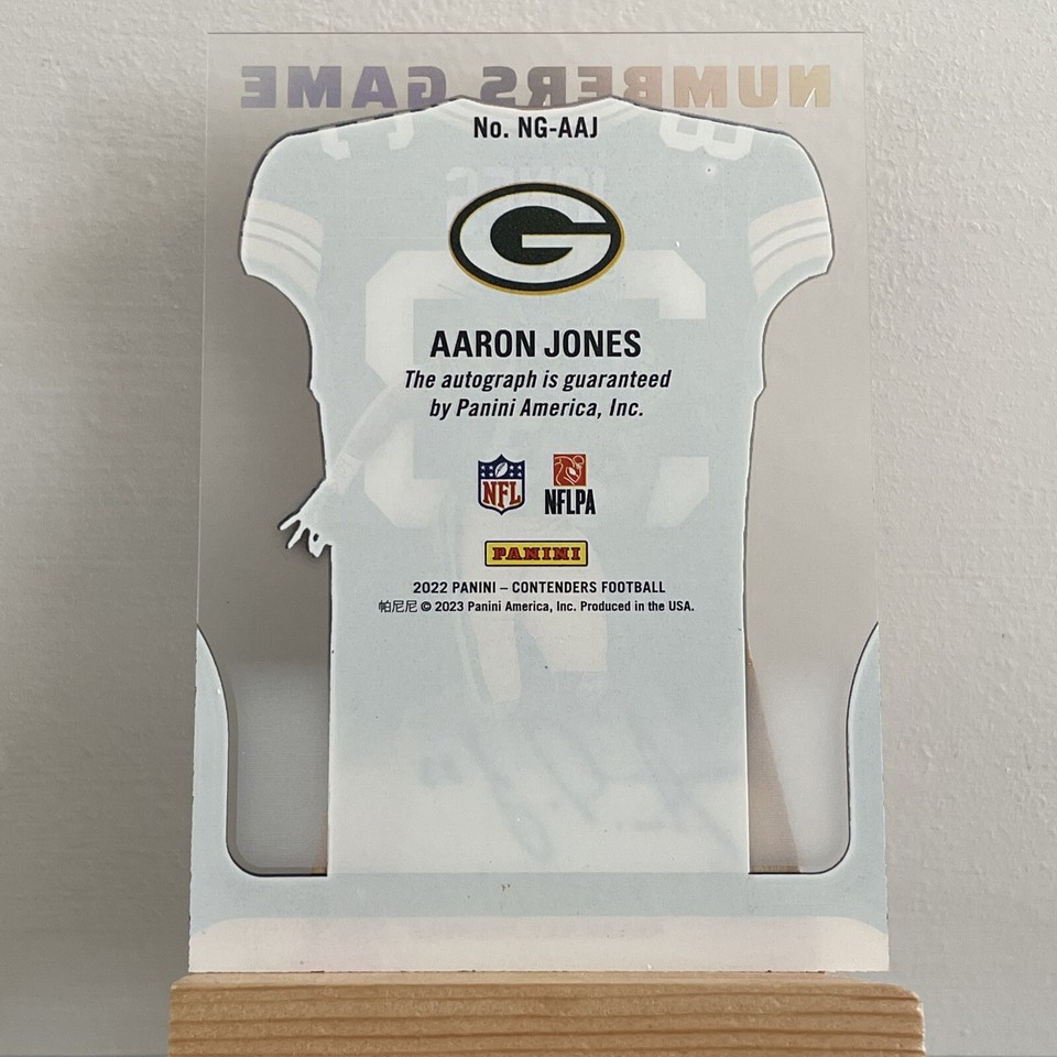 2023 Panini Phoenix Aaron Jones Acetate Autograph Numbers Game On Card ...