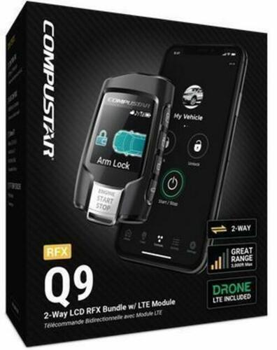 Compustar RFX-2WQ9-FM 2-Way 3000-FT LCD Q9 Remote + X1 LTE Drone Mobile ...