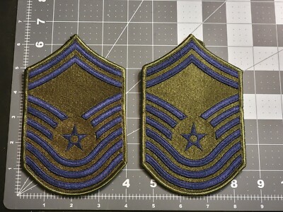 Original 1967-91 US Air Force Rank Chevrons BDU Chief Master Sergeant ...