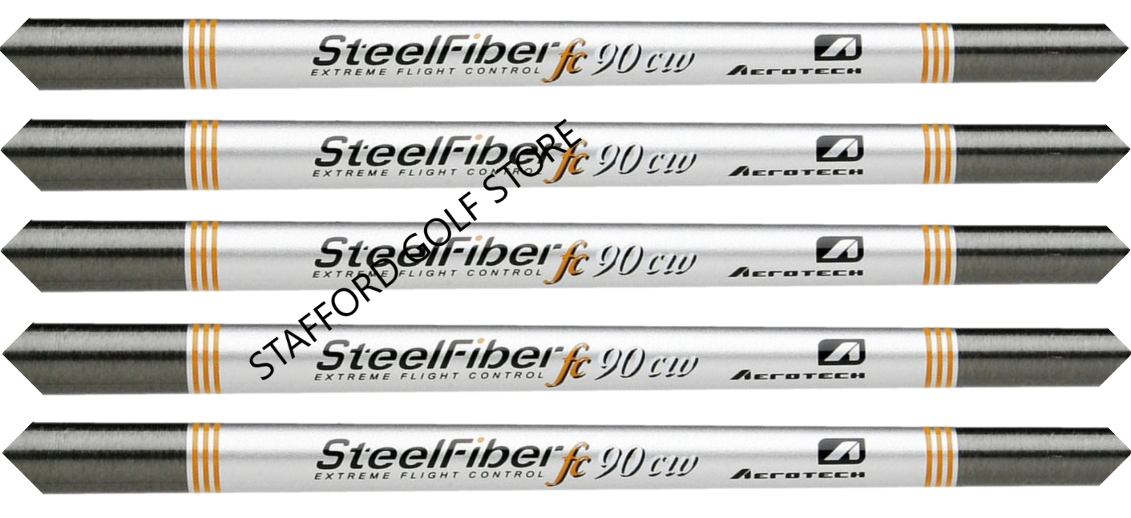 Aerotech SteelFiber FC90 CW .355 Taper Graphite Iron Shafts Set F3-R/F4 ...