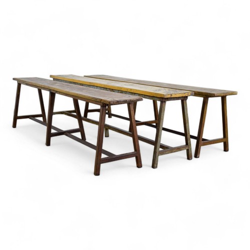 Vintage Wood Top Metal Frame Bench Cafe Bar 20 AVAILABLE inc VAT | eBay