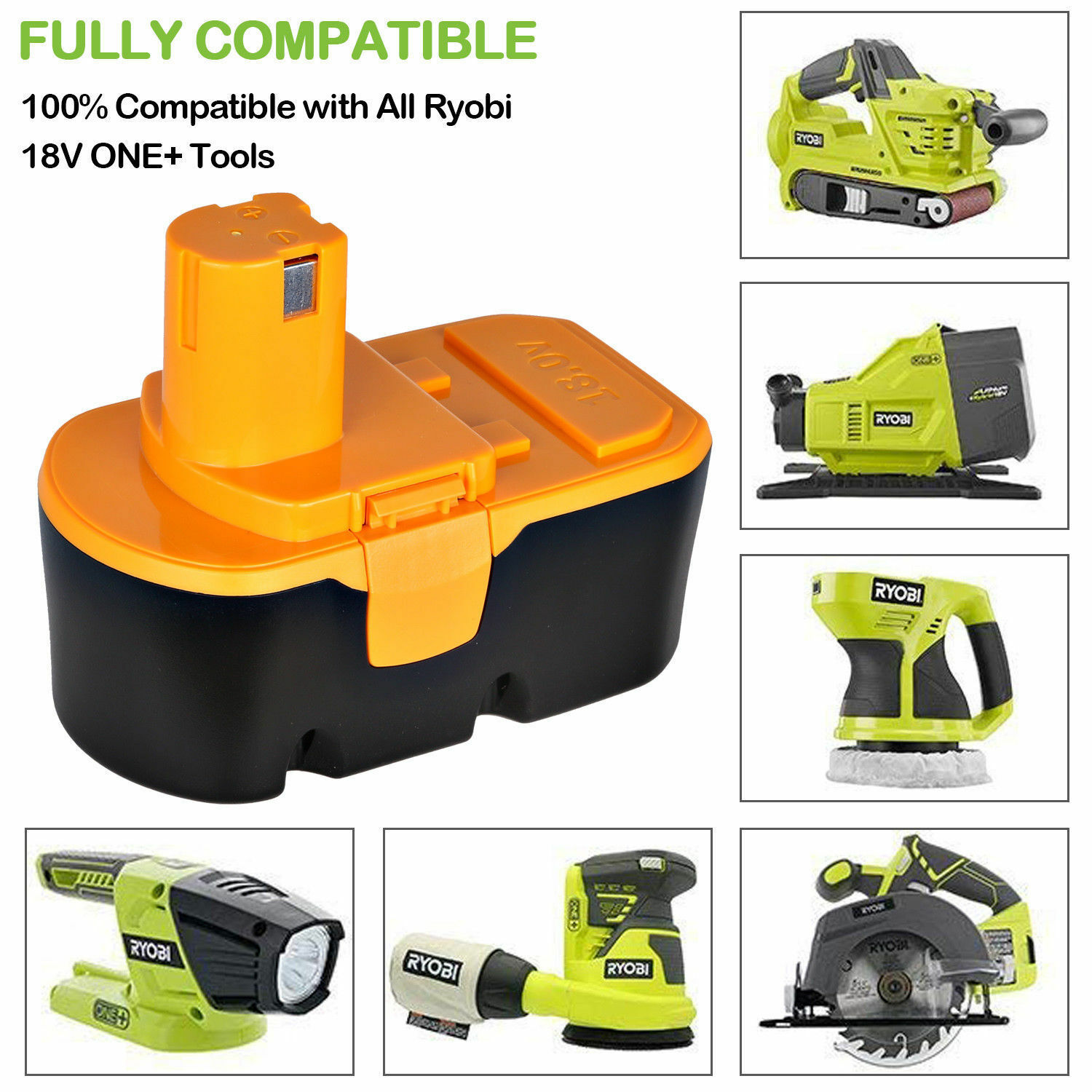 For Ryobi P100 18V 3.6Ah Battery One Plus P101 BPP1815 BPP 1817 ABP1801 ...