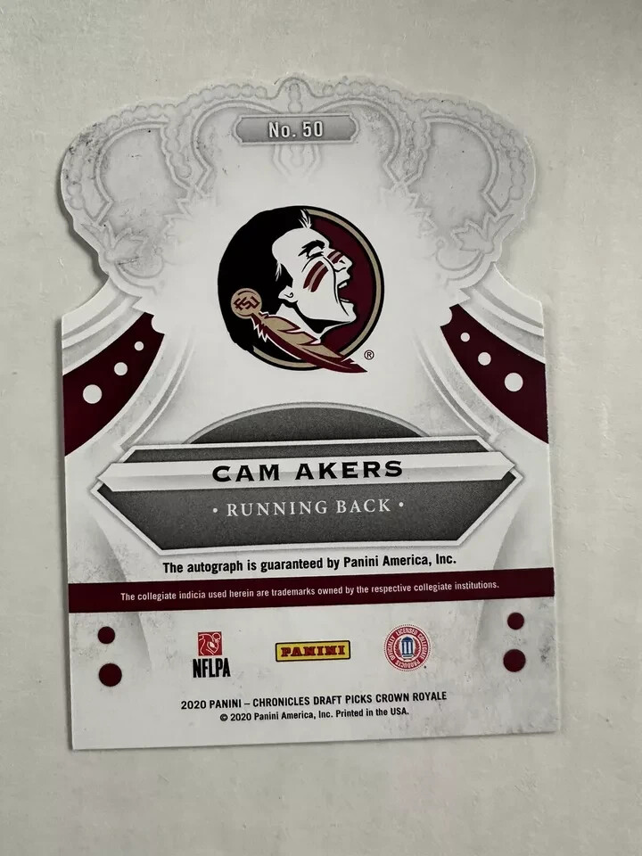 /49 CAM AKERS 2020 PANINI DP CROWN ROYALE AUTO RC ROOKIE RED🔥Houston ...