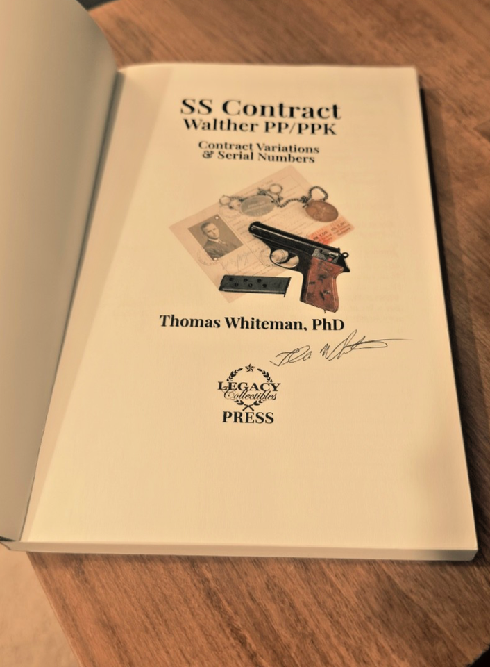 SS Contract Walther PP/PPK Collectors Book Thomas Whiteman SIGNED | eBay