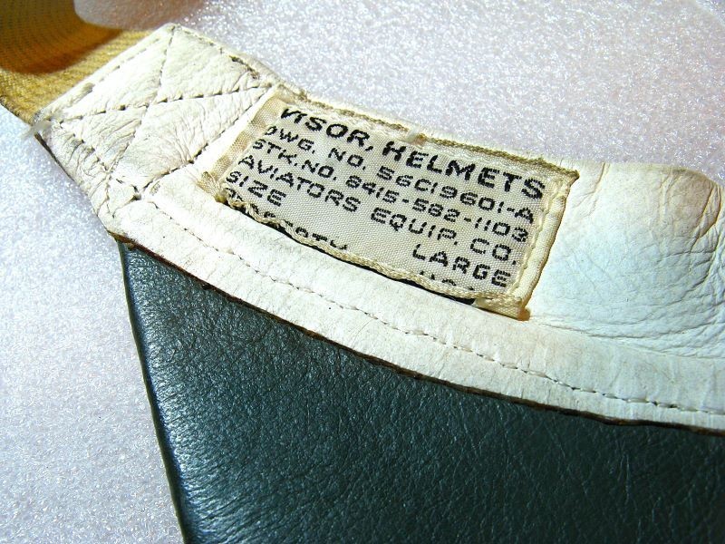 SNAP-ON-VISOR for MB-3 USAF STRATEGIC AIR COMMAND WHITE LEATHER FLIGHT ...
