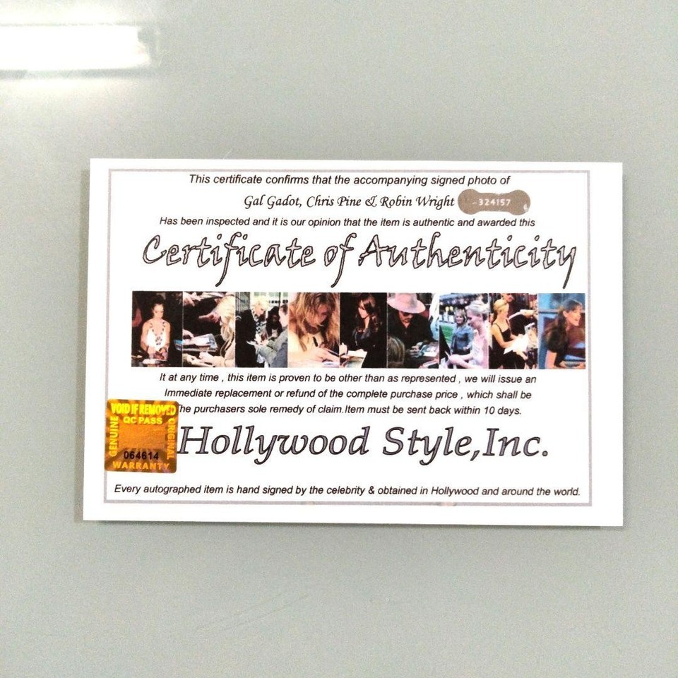 Gal Gadot, Chris Pine And Robin Wright Autographed Photo | eBay