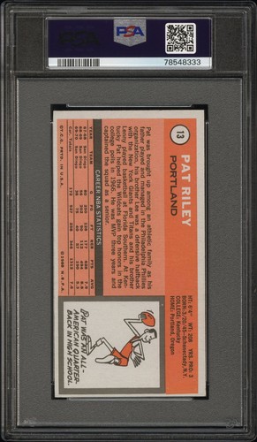 1970 Topps Pat Riley #13 PSA 5 Rookie RC | eBay