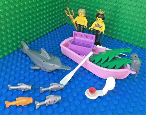 Lego OCEAN SPARES Sea Mermaid Merman Boat Shark Crab Fish Trident City ...