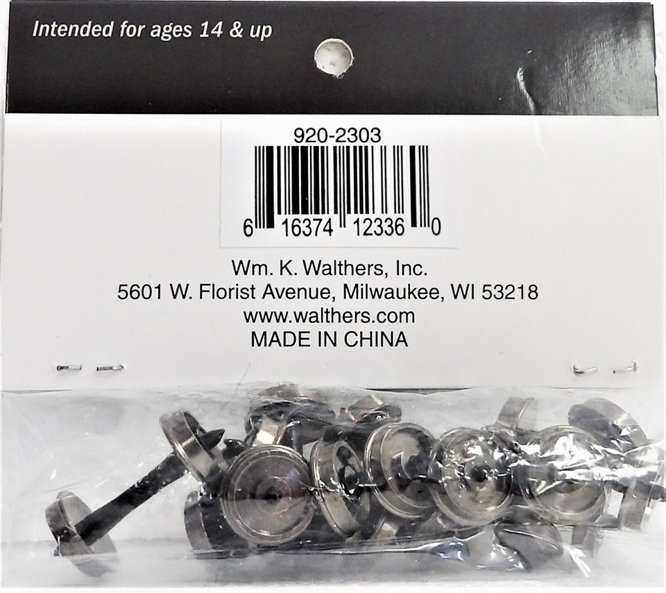 HO Scale Walthers Proto 920-2303 36" Turned Metal RP-25 Wheelsets pkg ...
