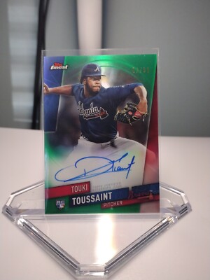 2019 Topps Finest Green Refractor /99 Touki Toussaint #FA-TT Rookie ...