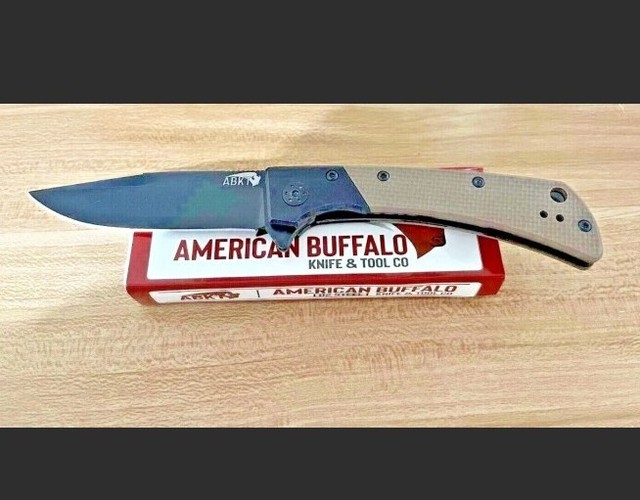 American Buffalo Knife and Tool Lockback Knife Tan AB064T for sale ...