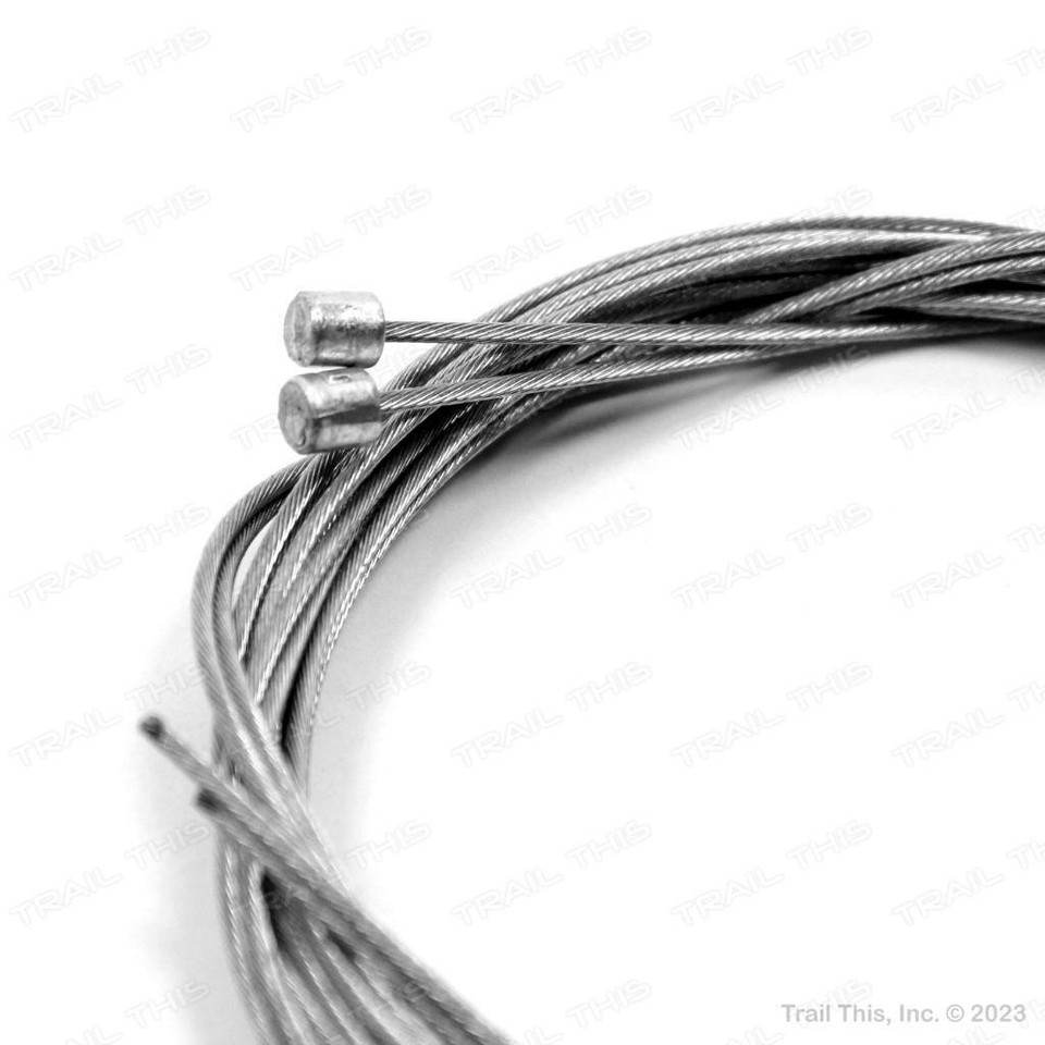 2 x Shimano Road Bicycle Brake & Shift Stainless Steel Cables + Tips ...