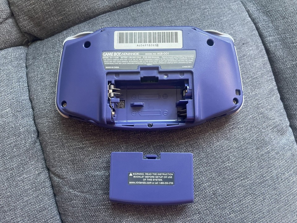 Nintendo Game Boy Advance GBA Indigo Console System AGB-001 TESTED W ...