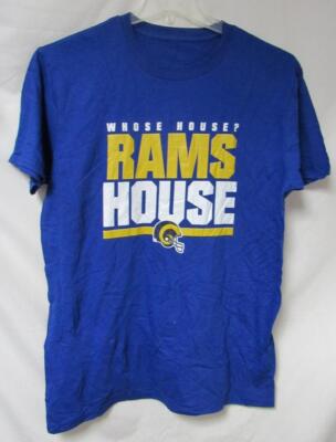 Los Angeles Rams "Whose House? Rams House" Men's Size Large T-Shirt C1 ...