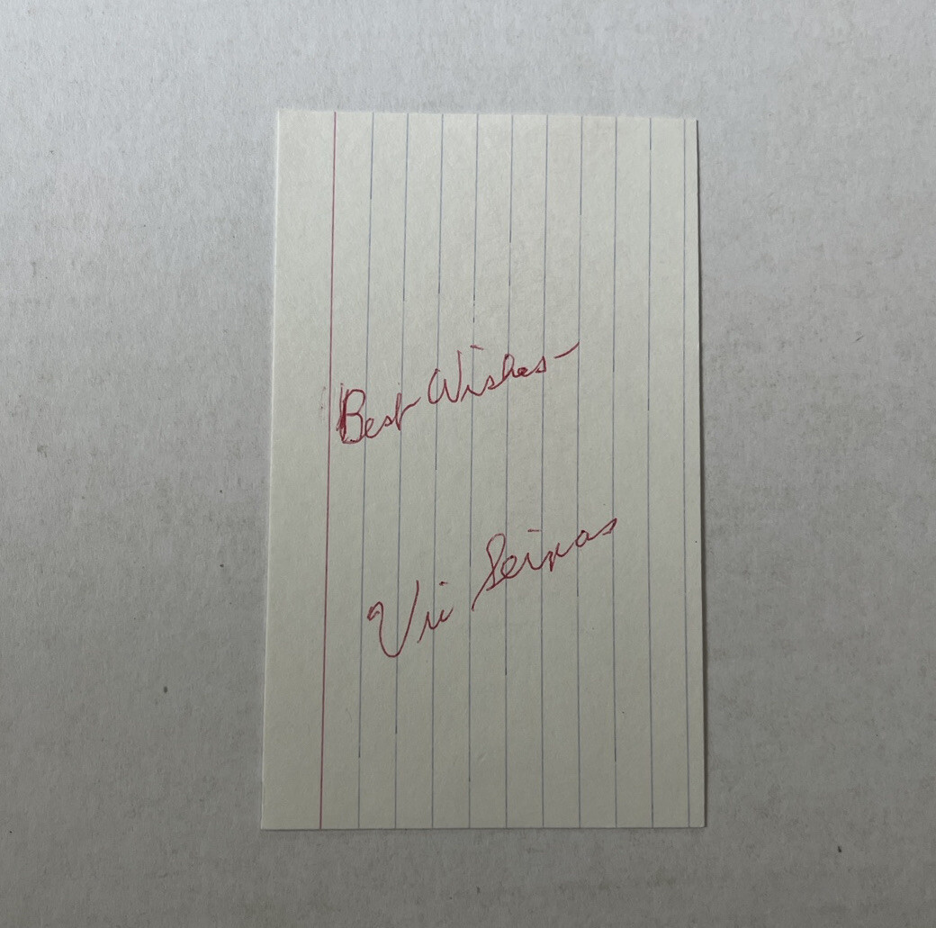 Vic Seixas Autograph Signed Index Card Tennis Star | eBay