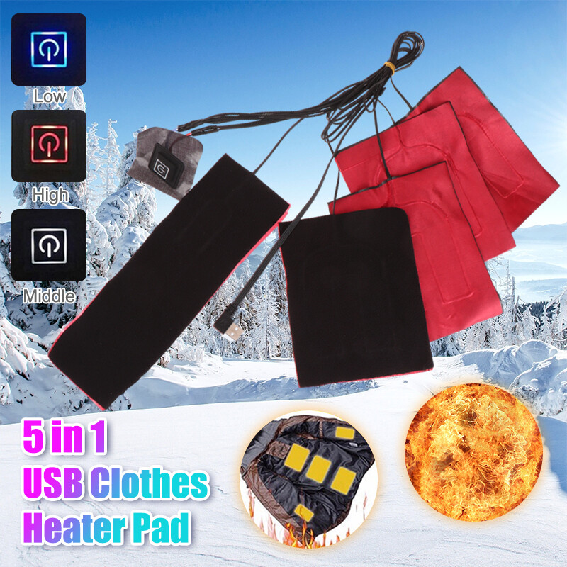 5 In 1 USB Clothes Heater Pad Winter Electric Heating Warmer Pad For ...