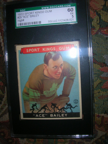 1933 Sport Kings Gum Ace Bailey #29 HOF SGC 60 Ex 5 | eBay
