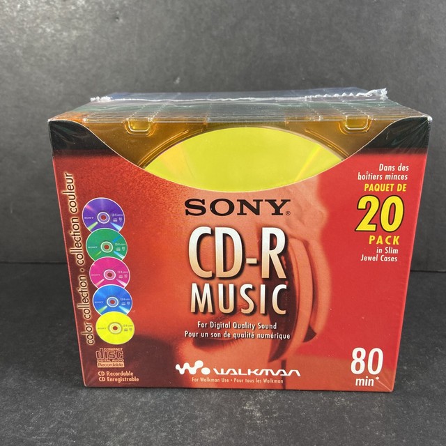 Sony Cd-r Music 18 Discs 80min Color Collection Media JEWEL Cases 1 ...