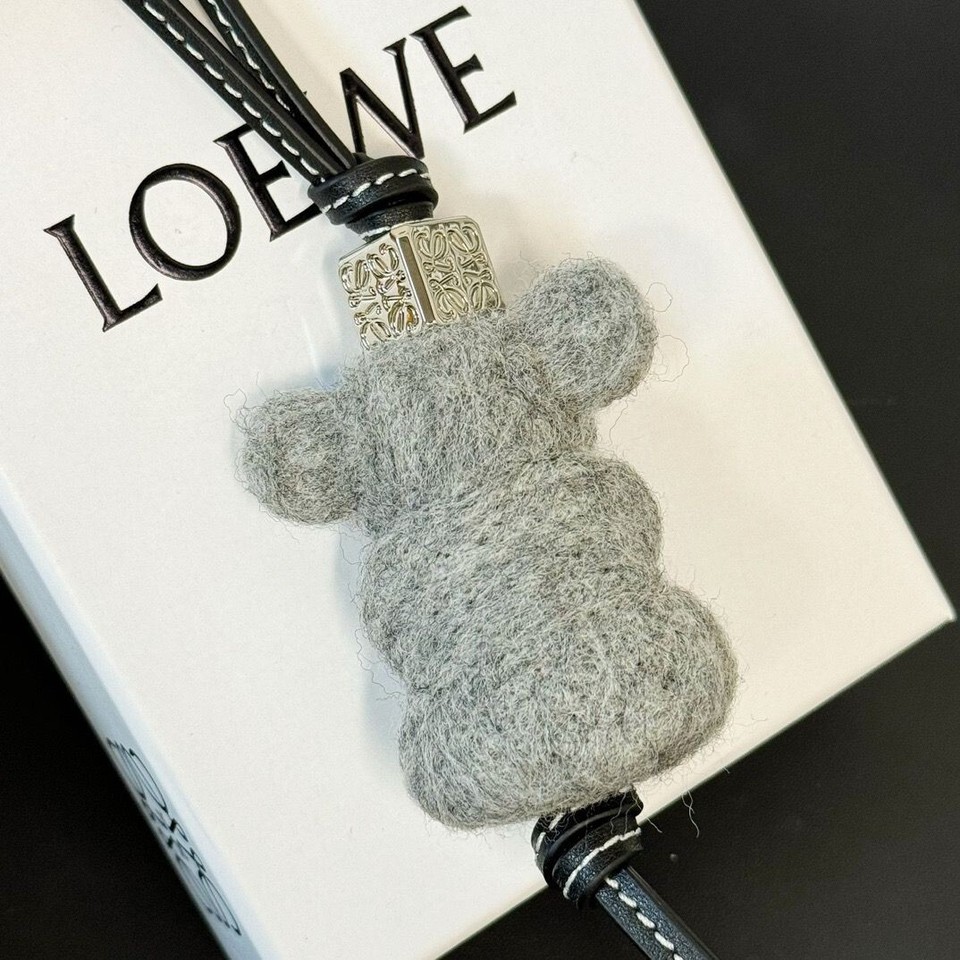 LOEWE Koala key chain Bag Charm Leather From Japan With Box | eBay