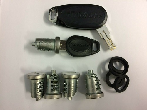 Trimark Door Lock Set of 5 Barrels & 2 Keys for Caravan or Motorhome ...