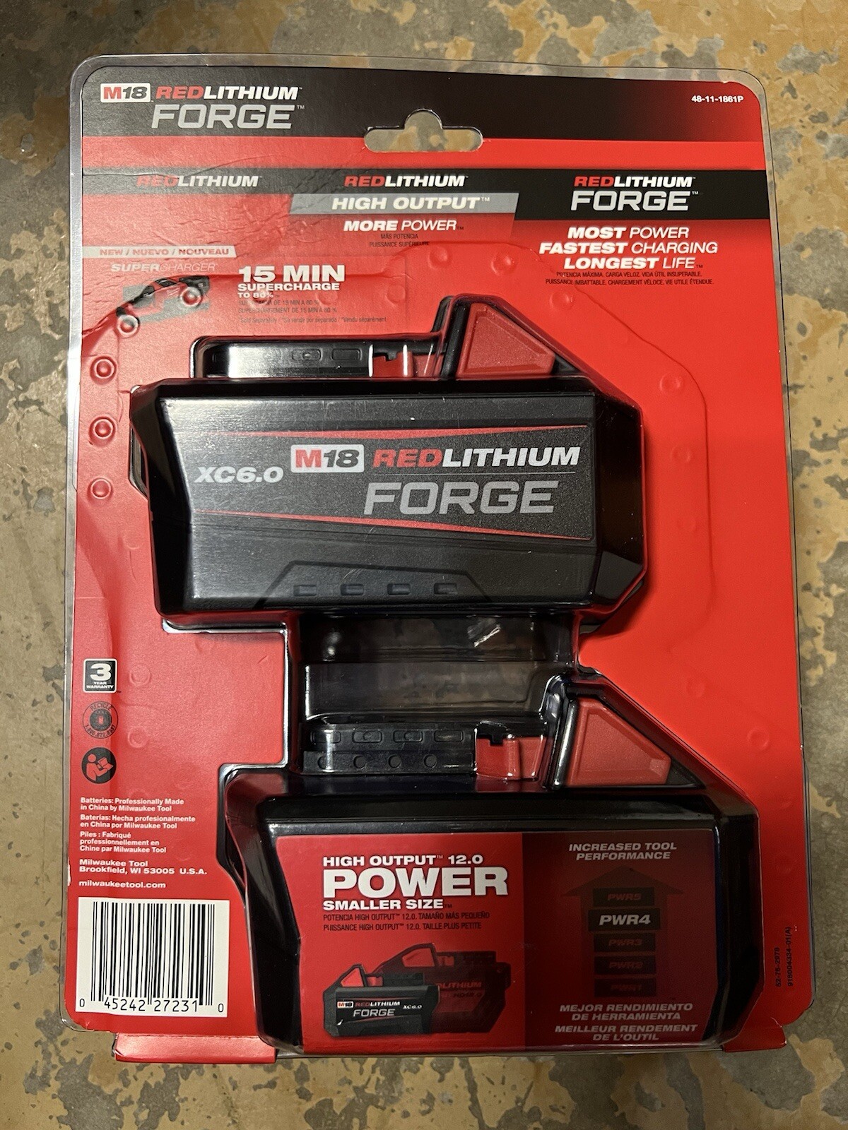 Milwaukee M18 Red Lithium Forge XC 6.0 Ah Battery (2-Pk) Model #48-11 ...