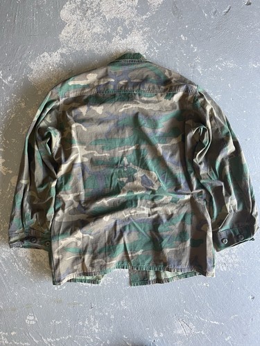 VINTAGE 70'S MILITARY USMC RDF ERDL JUNGLE CAMO RIPSTOP JACKET COAT ...