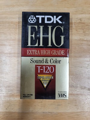 TDK Extra High Grade E-HG T-120 6 Hour Super Avilyn Blank VHS Tape New ...