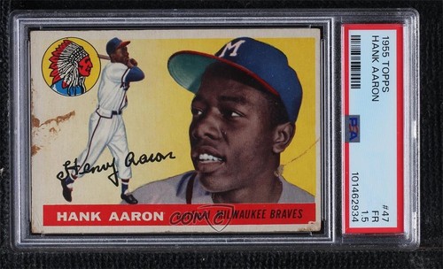 1955 Topps Hank Aaron #47 PSA 1.5 HOF | eBay