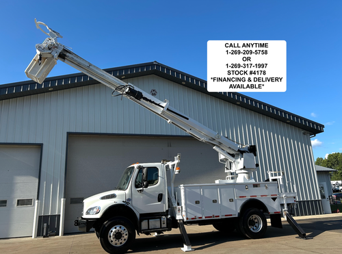 '14 Freightliner M2106 4x4 47' Crane Truck Boom Digger Derrick 6.7L ...