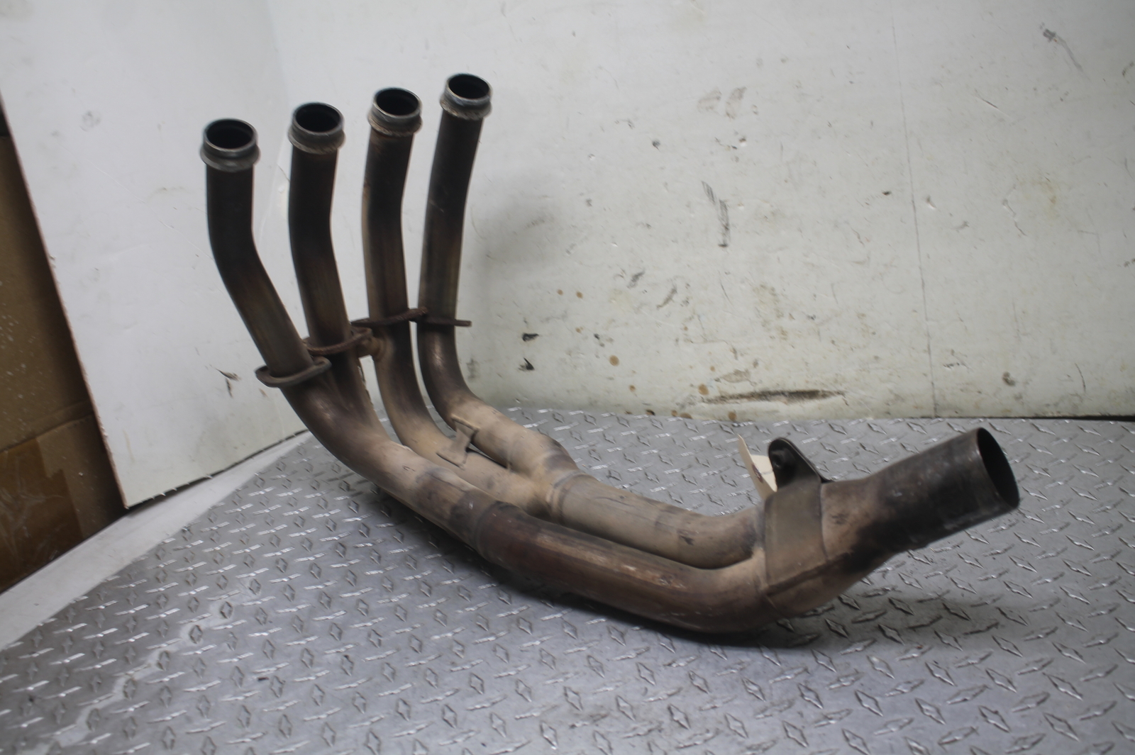 03-09 YAMAHA YZF R6S EXHAUST HEADER PIPES MANIFOLD muffler 5SL-14602-01 ...