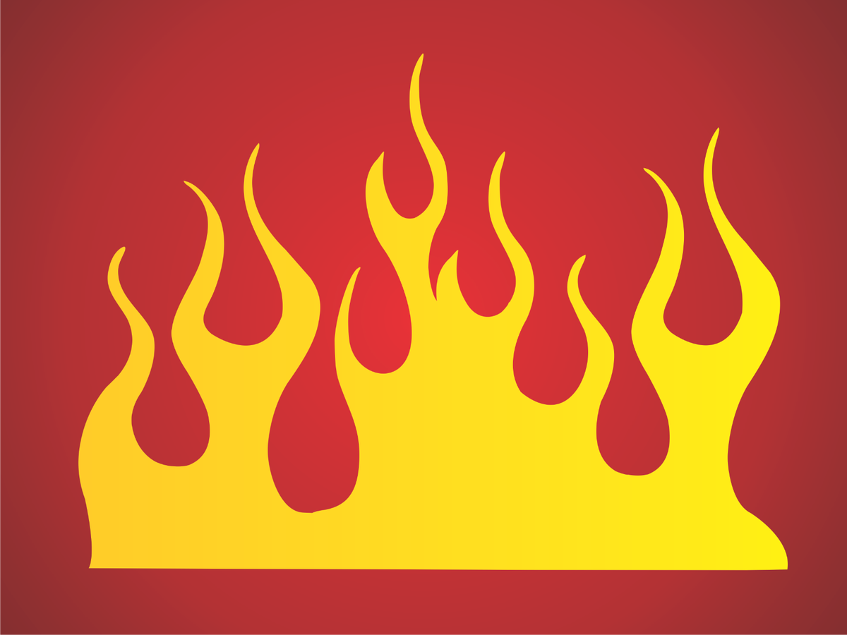 Red Flame Stencils Glimmer Flame Art Glass Award Red Base | Art