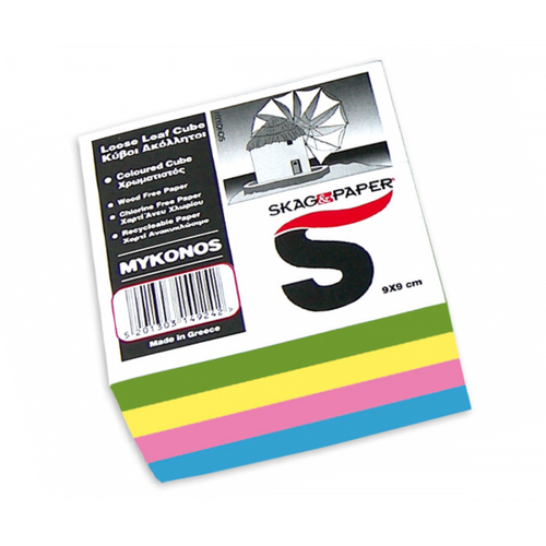 Skag Loose Leaf Pad Block Memo Note Paper Cube 700 Sheets Colored 9x9cm ...