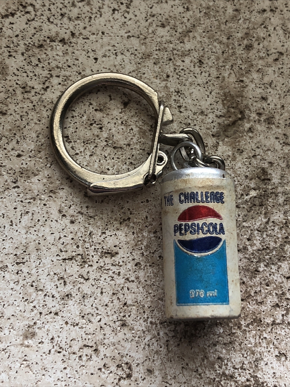 Vintage Mini PEPSI Soda Pop Can TAKE THE CHALLENGE Keychain Key Ring ...