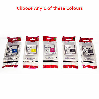 Any 1x Canon Genuine PFI-102 BK/MBK/C/M/Y Ink Cart-> IPF720/IPF710 ...