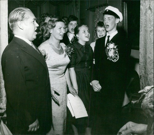 Jussi Björling, his wife Anna-Lisa, Ann-Carlott... - Vintage Photograph ...
