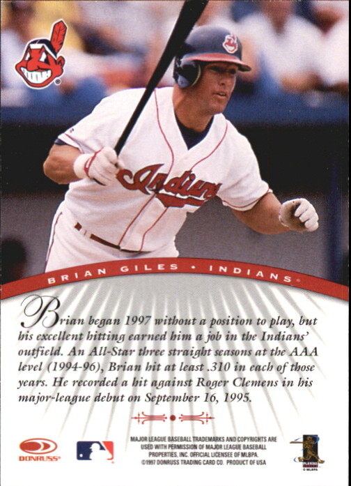 1997 Donruss Signature Autographs #38 Brian Giles Auto /3900 - NM-MT | eBay