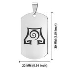 Stainless Steel Four Elements Alchemy Avatar Symbol Dog Tag Pendant ...
