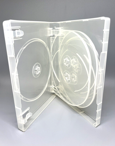 2 PCS TOP QUALITY 27MM MULTI 6 DISC DVD CASE, BOOKLET CLIP, SUPER CLEAR ...